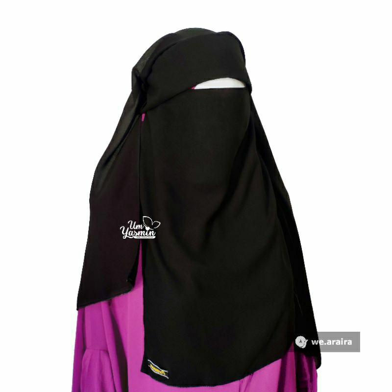 Jual CADAR YAMAN PONI 1 LAYER PANJANG TANPA JAHITAN DI BAWAH MATA NIQAB ...