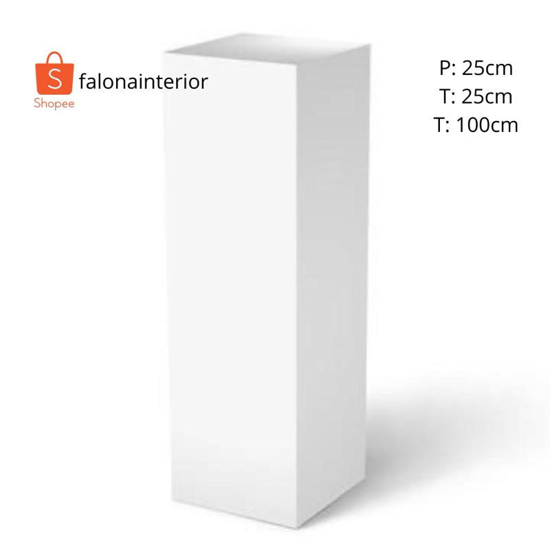 Jual falona- Properti foto studio / balok putih 25x25x100 cm/ kubus ...