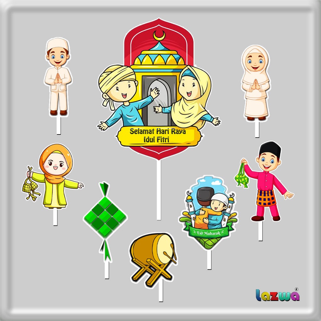 Jual Topper cake Selamat hari raya idul fitri | Eid mubarak | Shopee ...