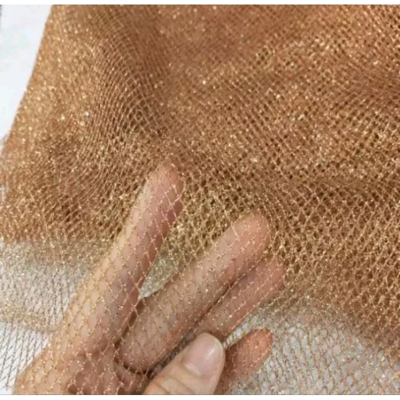 Jual Tile Jaring Mas Silver Hiasan Toples Lebaran PER 50 CM (1/2 METER ...