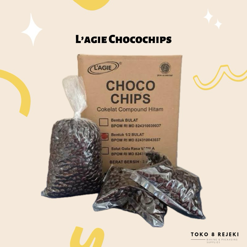 Jual L’AGIE Chocochip Dark 250 gr | Shopee Indonesia