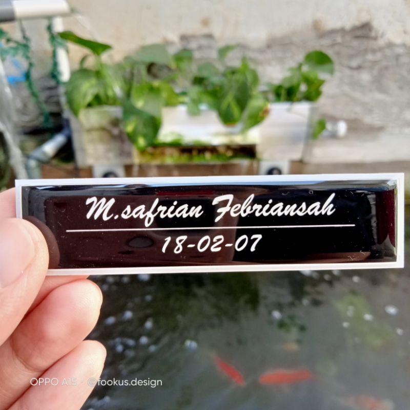 Jual NAMETAG/NAMETAGE/NAMETAG AKRILIK/PAPAN NAMA AKRILIK/NAMA DADA ...