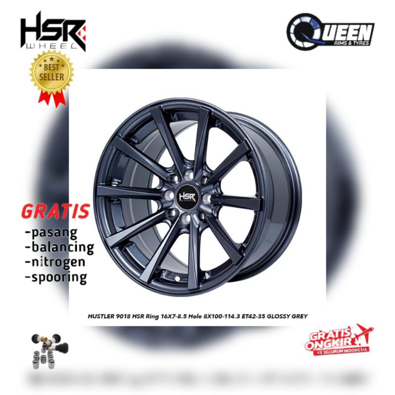 Jual VELG RACING R16 DOUBLE PCD HSR HUSTLER untuk mobil avanza, xenia, veloz, agya, ayla, sigra ...