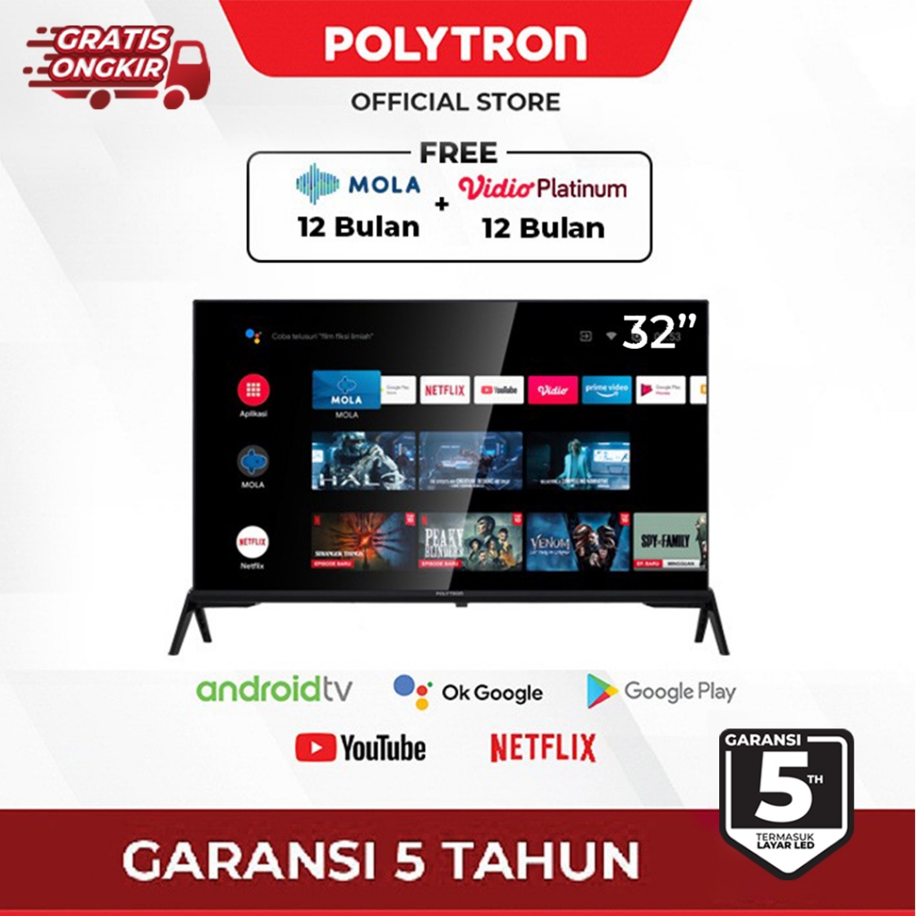 Jual POLYTRON Smart Android TV 32 inch PLD 32AG5759 | Shopee Indonesia