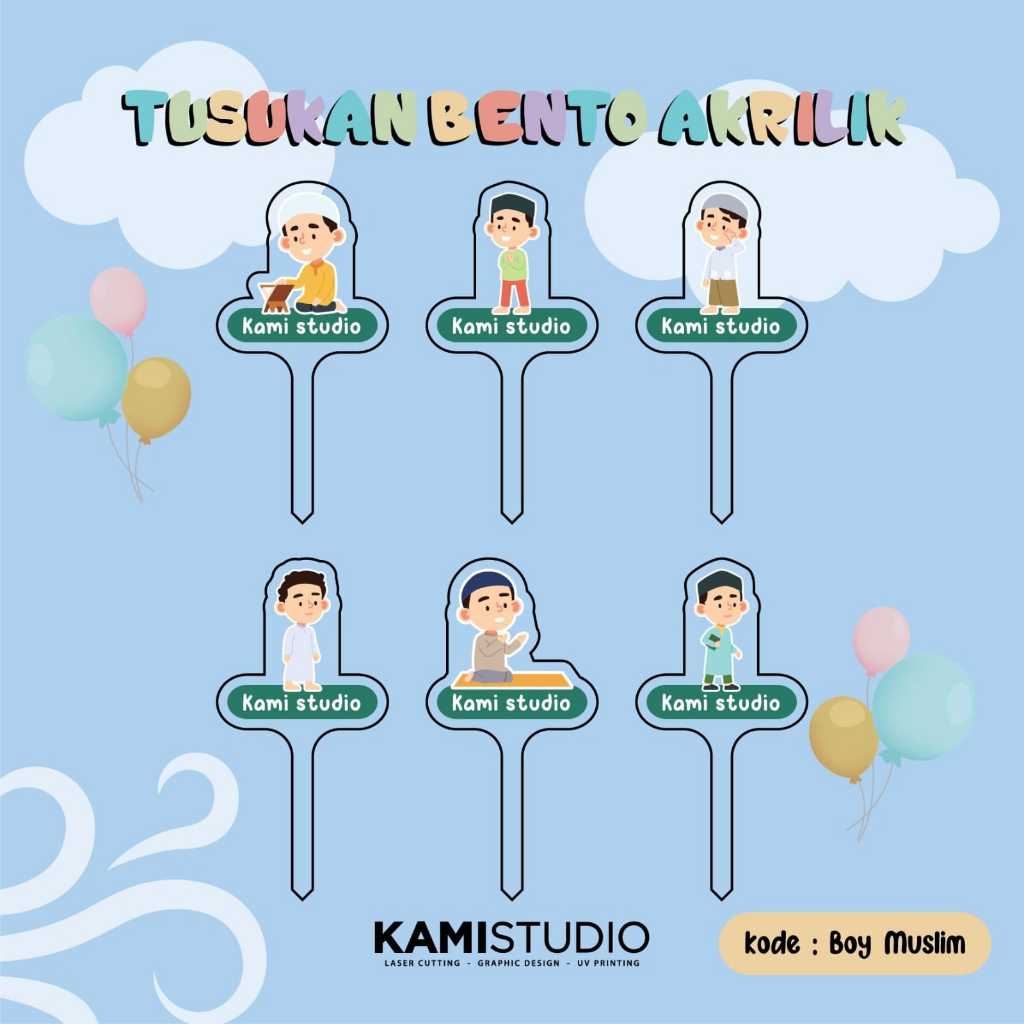 Jual TUSUKAN BENTO ANAK / AKRILIK FOOD PICK / TUSUK GIGI LUCU/ TUSUK ...