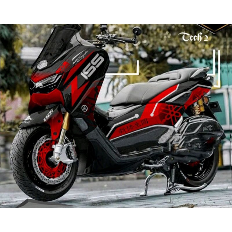 Jual Stiker Decal All New Nmax 155 Full Body Grafis Merah | Shopee ...