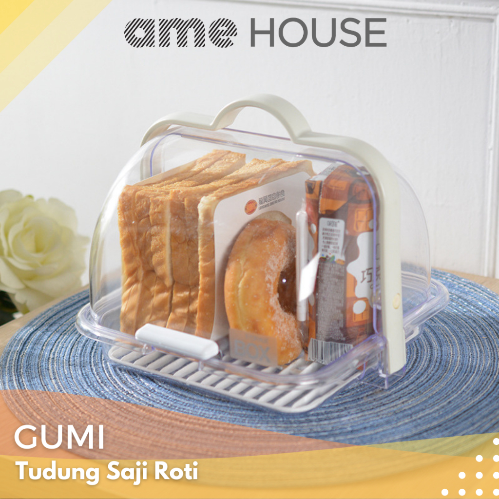 Jual |AME|GUMI Nampan Tutup Roti Minimalis Bread Storage Cake Tray ...