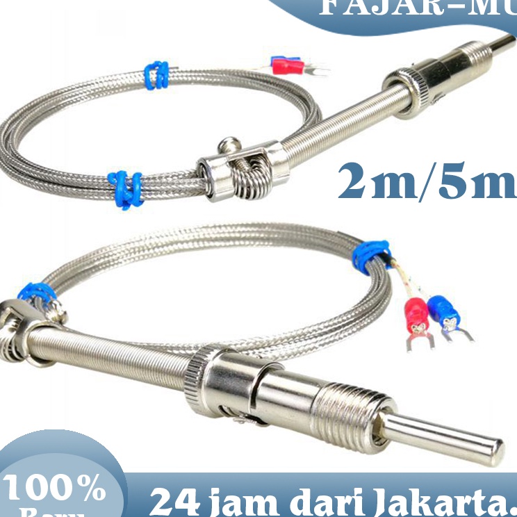 Jual WNc 25m Thermocouple Termokopel Sensor Type K 1 Derajat M6 Thread ...
