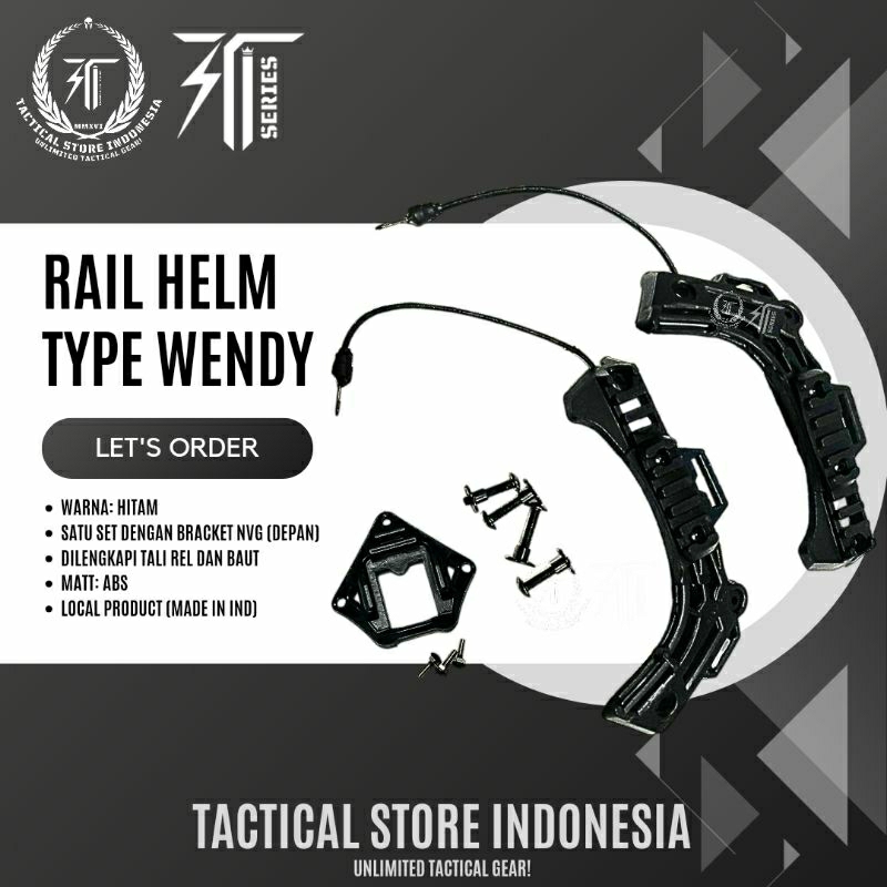 Jual Rel Helm Wendy + Bracket NVG Satu Set - NEW RELEASE Rail Helm ...