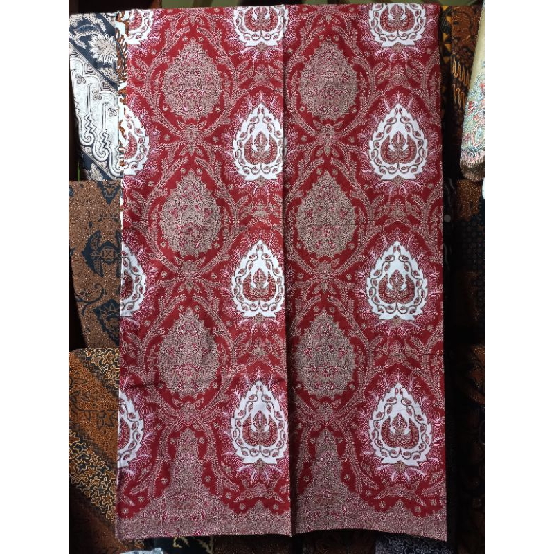 Jual Jarik Batik Bokor Kencono Merah Hati Maroon Marun Bawahan Kebaya ...