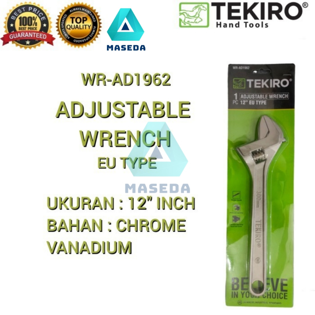 Jual Tekiro Kunci inggris 12" inch 300mm adjustable wrench 12" inch 300 ...