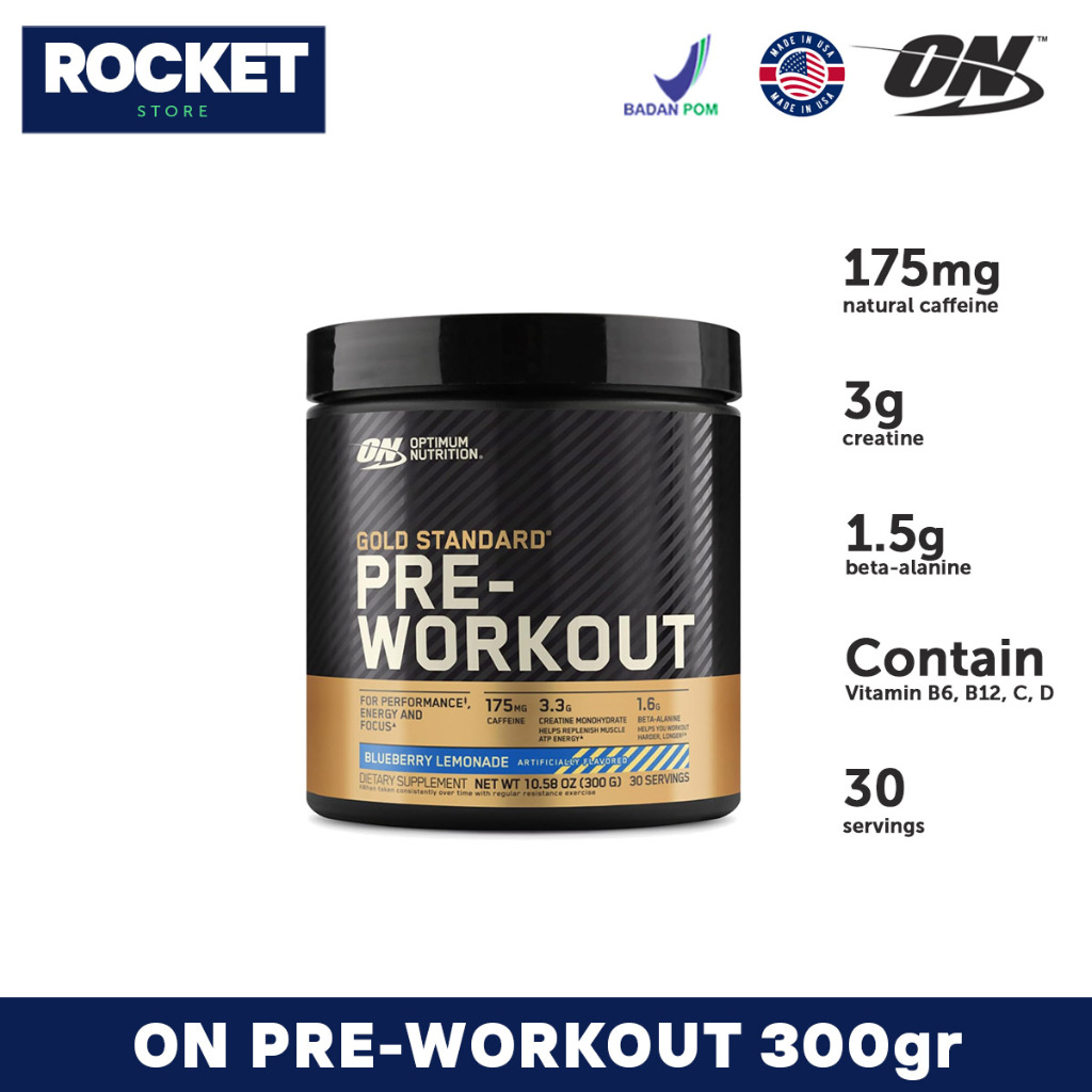 Jual ON Optimum Nutrition Gold Standard Pre-workout 300 gr 30 serving ...