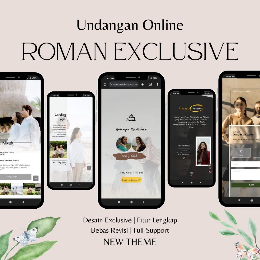 Jual Undangan Digital Paket Roman Exclusive Undangan Online Undangan ...
