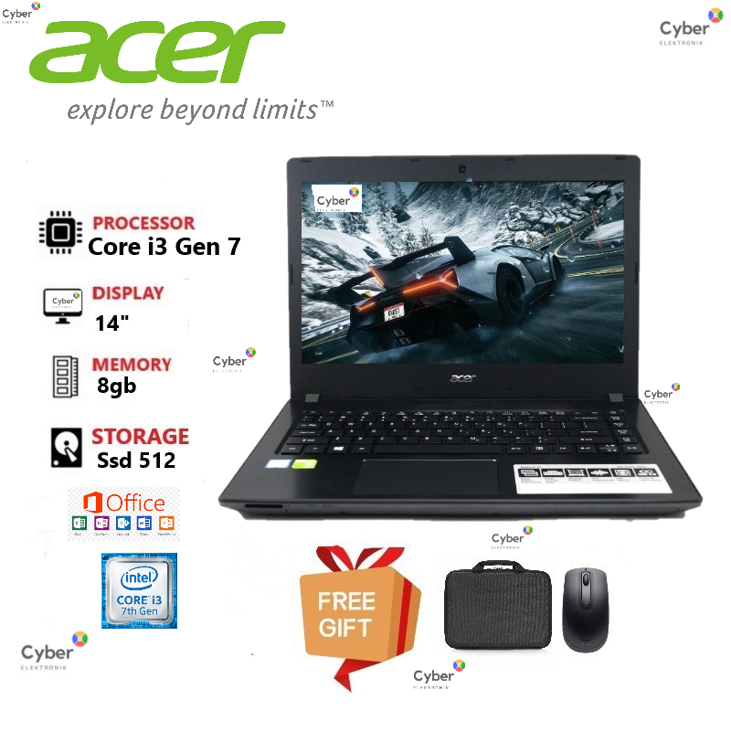 Jual Laptop Acer Core i3 Gen7 Ram 8gb Ssd 512gb | Shopee Indonesia