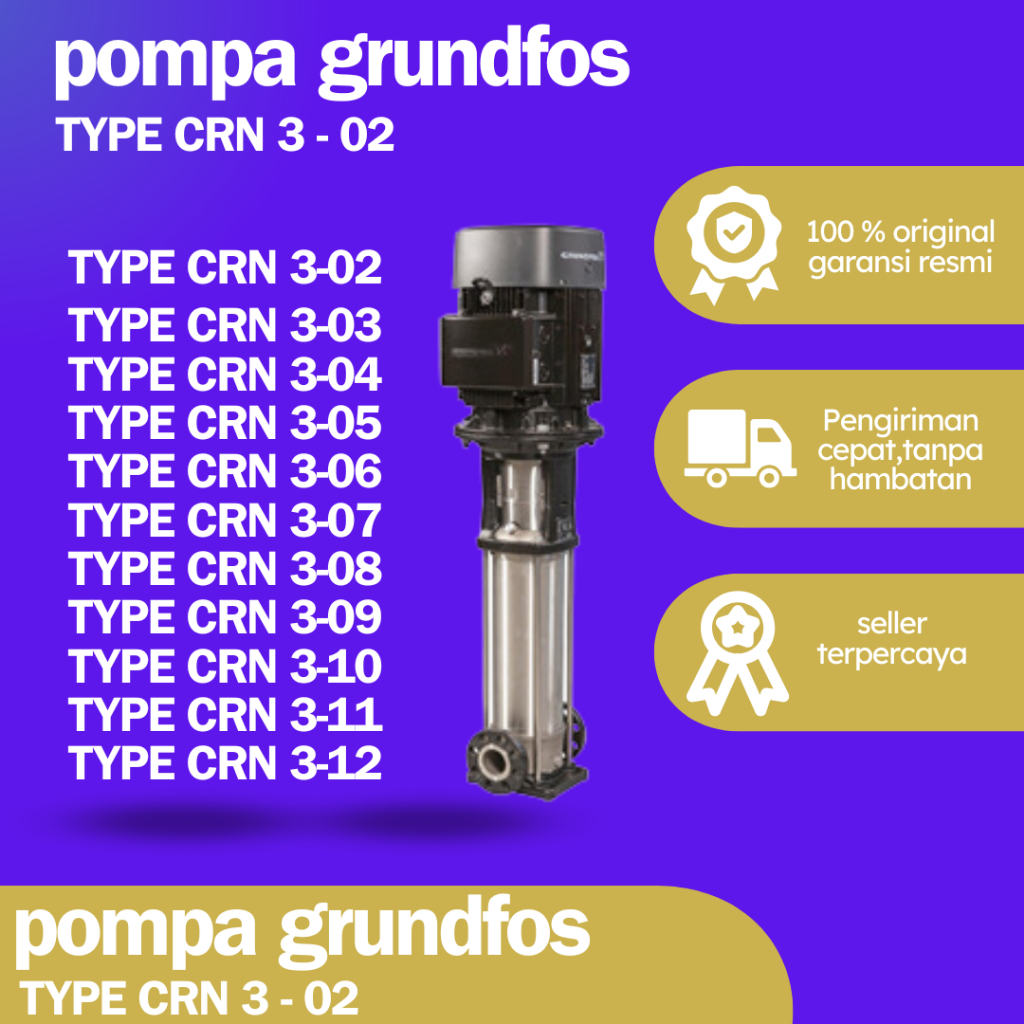 Jual POMPA GRUNDFOS CRN 3 Vertical Multistage Pump | Shopee Indonesia