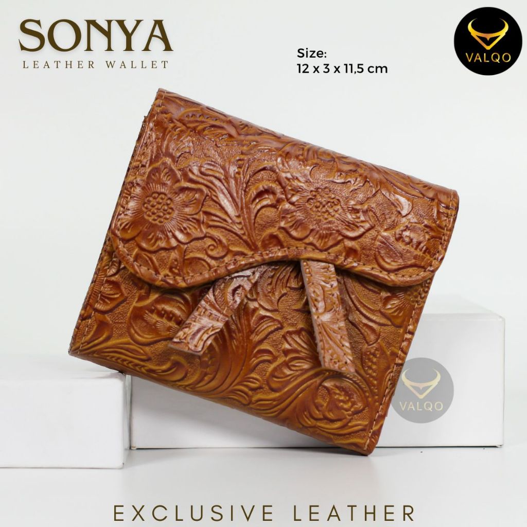 Jual VALQO - SONYA Dompet wanita kulit sapi lipat Dompet pendek Dompet ...