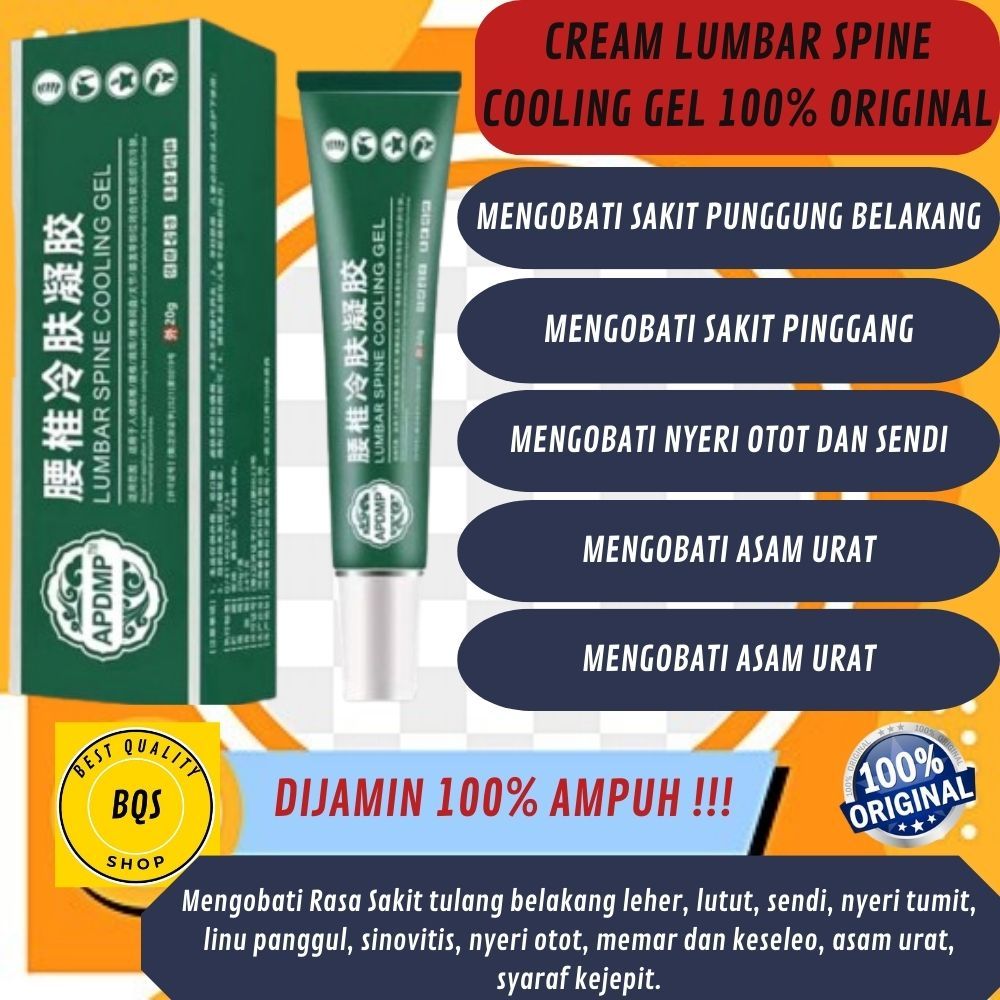 Jual Salep Cream Crem Crim Lumbar Spine Cooling Gel / Krim Pereda Nyeri Tulang Punggung Sakit ...