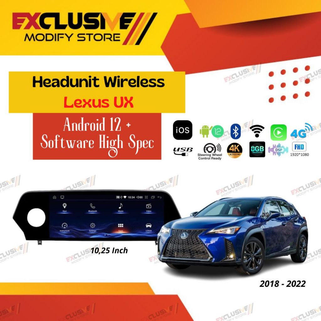 Jual LEXUS UX (2018 - 2022) NEW HEADUNIT WIRELESS APPLE CARPLAY ANDROID 12+ HIGH SPEC SOFTWARE ...