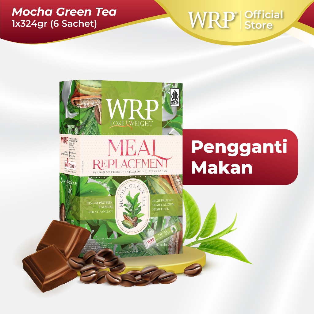 Jual WRP Meal Replacement Mocha Green Tea 324g - Pengganti Makan (Flash ...