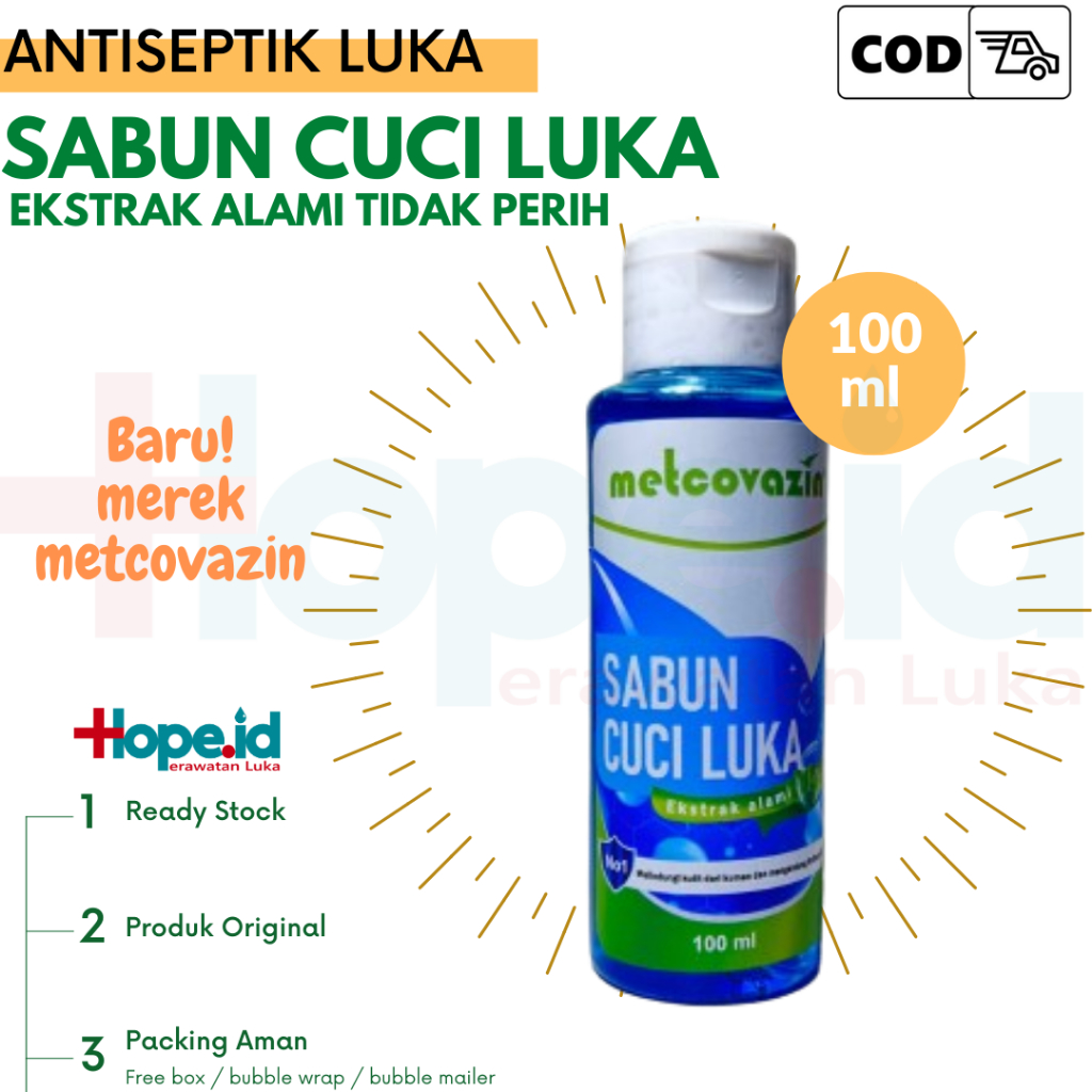 Jual 100 ml Sabun Cuci Luka Metcovazin | Shopee Indonesia