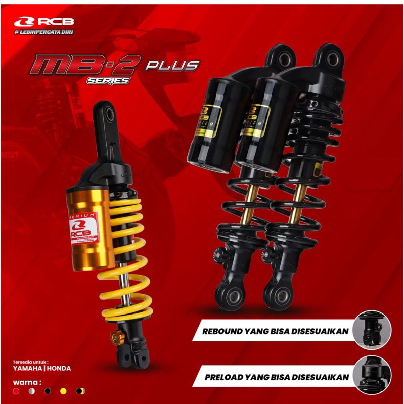 Jual Shock Shockbreaker RCB RACING BOY MB2 MB 2 MB 2+ MB 2 PLUS BLACK ...