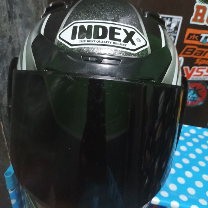 Jual Helm Index Thailand Old Fullface M fit L Second motif Tornado | Shopee Indonesia