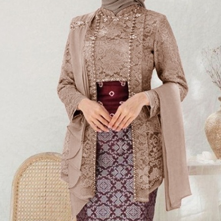 Jual Setelan Kebaya Kutu Baru Modern Kebaya Wisuda Lamaran Tunangan Set Kutubaru Full Payet ...