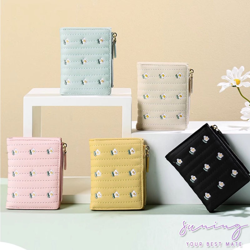 Jual Dompet motif Bunga kecil lucu Dompet Wanita Kecil Bahan Kulit PU ...