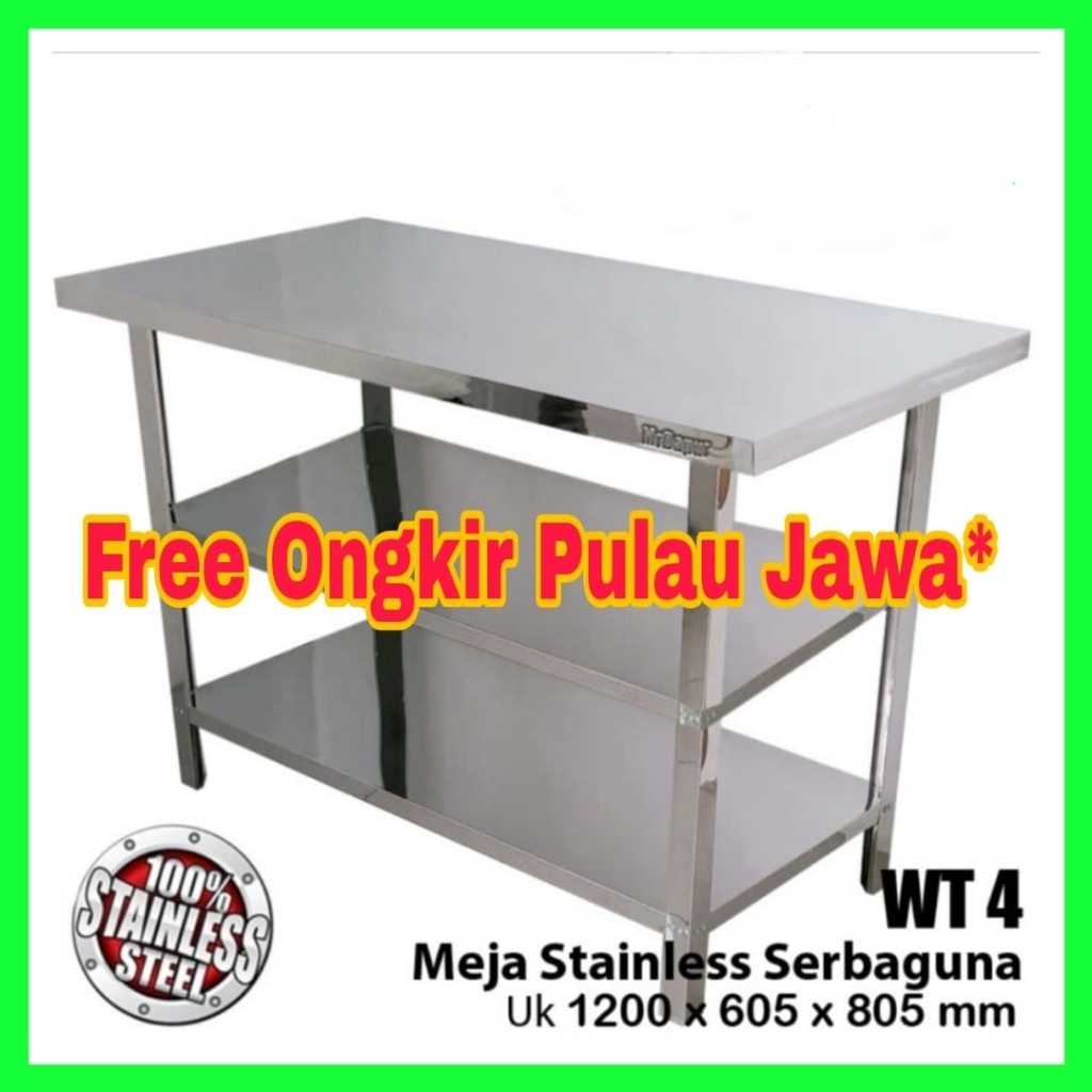Jual MEJA KERJA WORK TABLE STAINLESS MR DAPUR WT4 | Shopee Indonesia