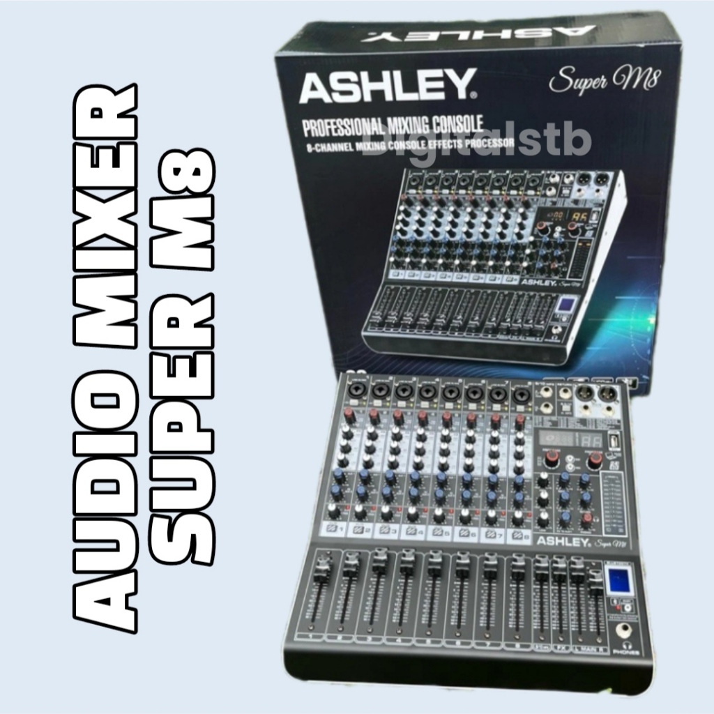 Jual Mixer Ashley Audio Super M8 mixer 8 channel original isb bluetooth ...