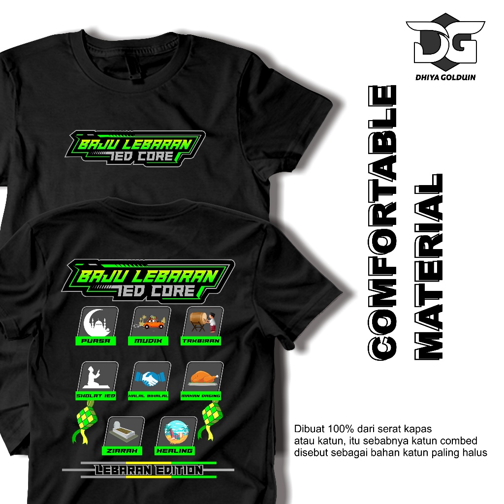 Jual Kaos Edisi Lebaran Ied Core Kaos Pria Wanita Dewasa Distro Dhiya ...