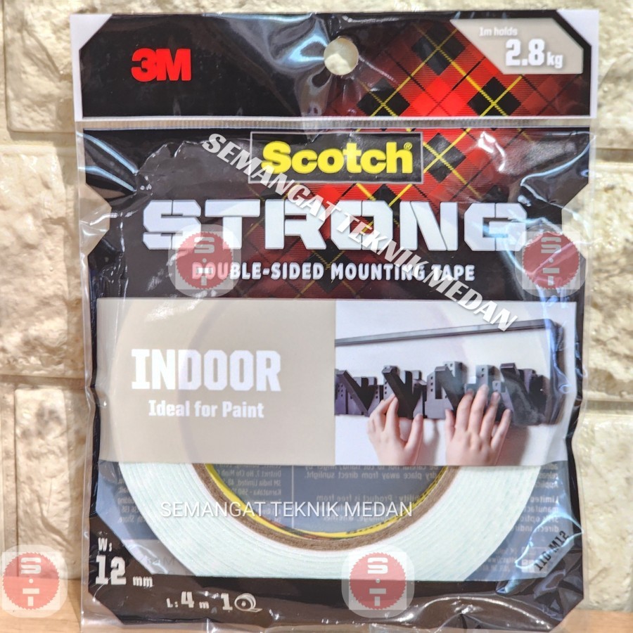 Jual LEM DOUBLE TAPE INDOOR MOUNTING TAPE 12mm 4 METER 3M SCOTCH 110-M12 | Shopee Indonesia