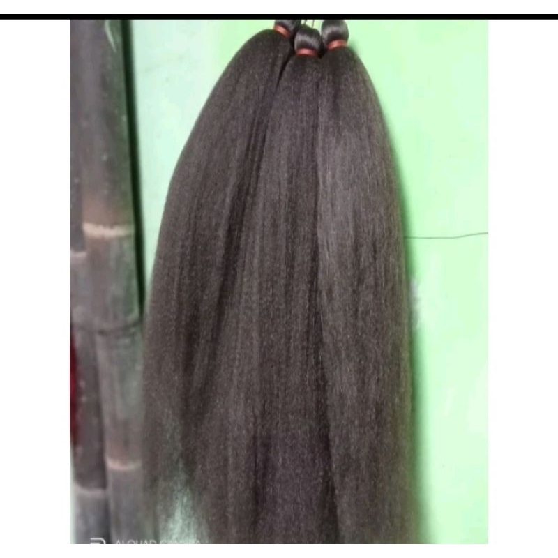 Jual RAMBUT sambung cemara warna coklat tanah panjang 80cm halus dan ...