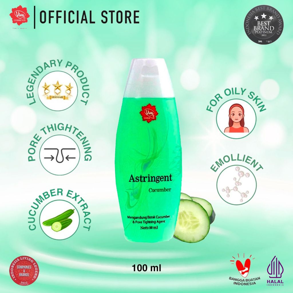 Jual Viva Astringent Cucumber - 100ml | Shopee Indonesia
