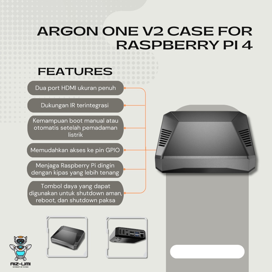 Jual Argon ONE Raspberry Pi 4 Aluminum Case V2 | Shopee Indonesia