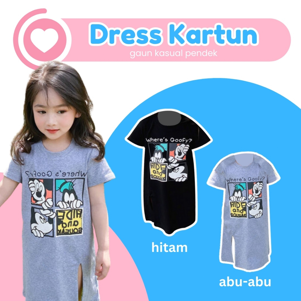 Jual [Lentera Anak] 1-9 Tahun Dress Mickbel Mickey Mouse Kaos Anak ...