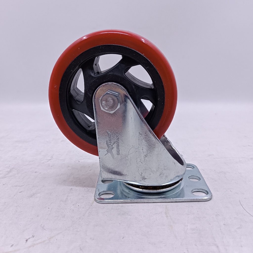 Jual Roda Xander Roda Pvc Merah Roda 100mm Hidup 4inch Roda 4inch Roda ...