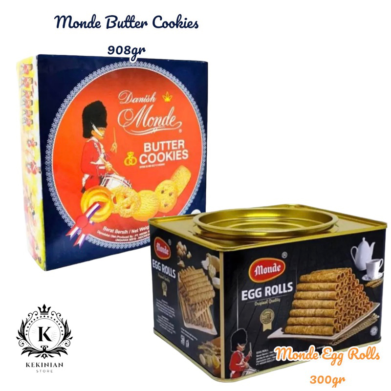 Jual Monde Butter Cookies 908gr | Monde Eggrolls 300gr| Kue Kaleng ...