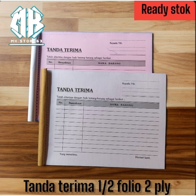 Jual BUKTI TANDA TERIMA BARANG 2 PLY 1/2 FOLIO - SIAP KIRIM | Shopee ...