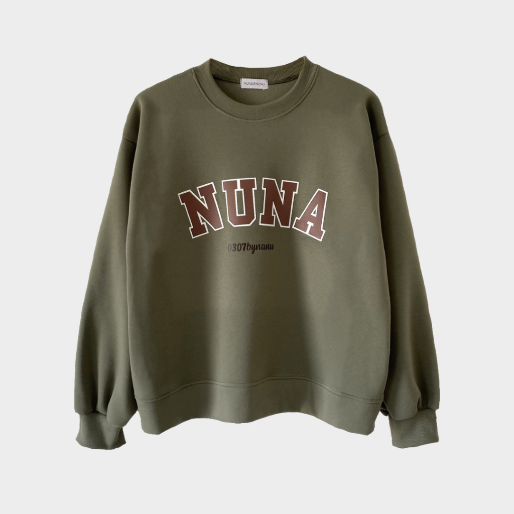 Jual Sweater Oversize Basic NUNA Olive by nunananu | Shopee Indonesia