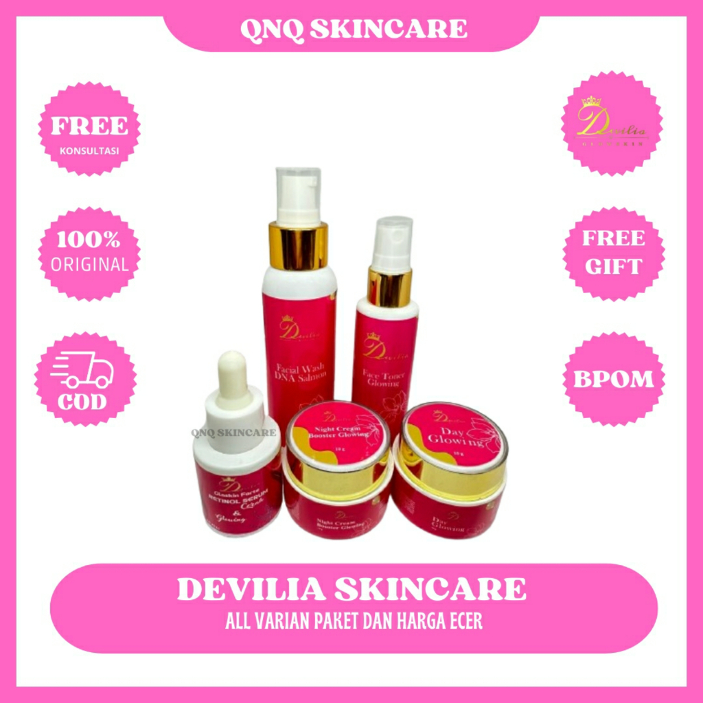 Jual Devilia skincare paket glowing 4 in 1 bar soap bpom paket 3 in original 5 in all varian ...