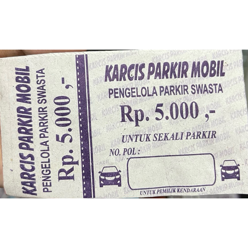 Jual KARCIS PARKIR MOTOR MOBIL UNIVERSAL KERTAS WARNA | Shopee Indonesia