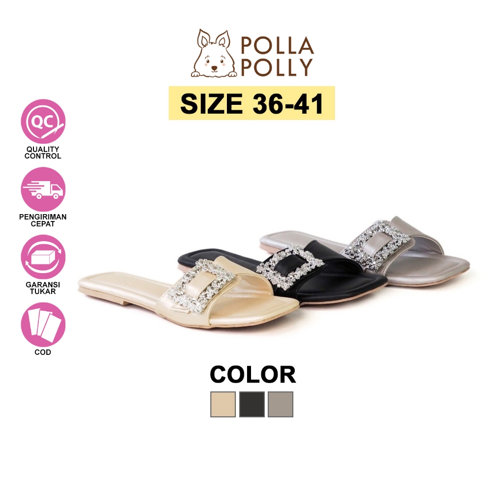 Jual Polla Polly X HA YEONG - Sandal Flat Wanita kekinian Model Korea ...