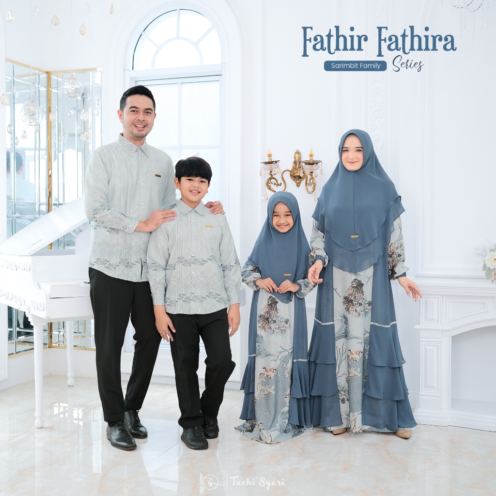 Jual Tachi Syari Fathir Fathira Grey Blue Family Set Keluarga Terbaru ...