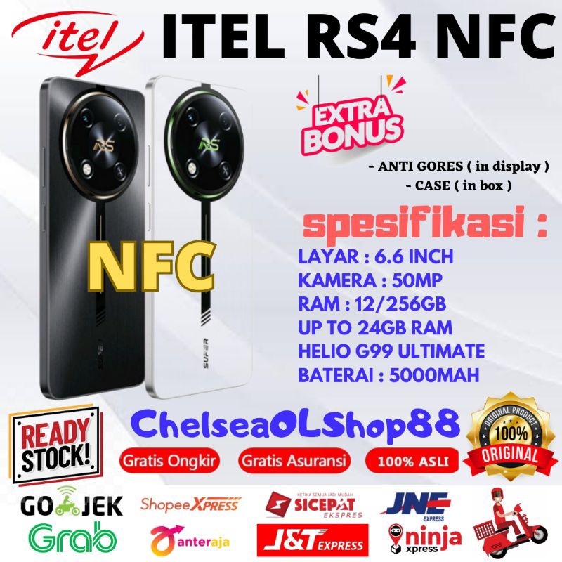 Jual ITEL RS4 NFC RAM 12/256GB GARANSI RESMI ITEL INDONESIA | Shopee ...