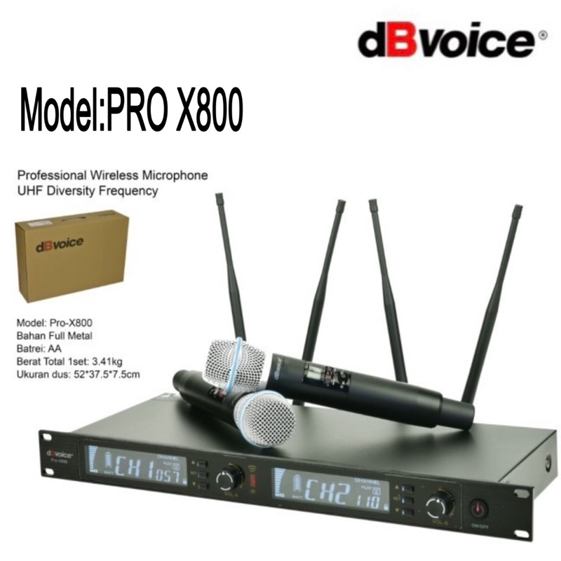 Jual Mic Wireless dB Voice Pro X 800 Original dBvoice Pro X800 | Shopee ...