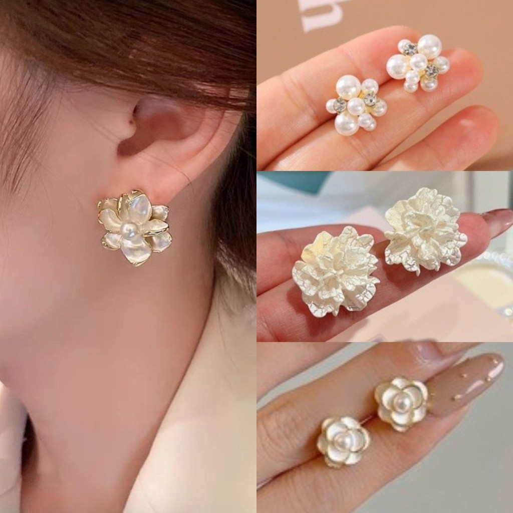 Jual LEERE -Anting Bunga Permen Warna Manis / Anting Tusuk Motif Bunga ...