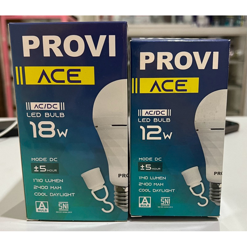 Jual Lampu Emergency Provi Ace AC/DC LED Bulb (12W, 18W) | Shopee Indonesia
