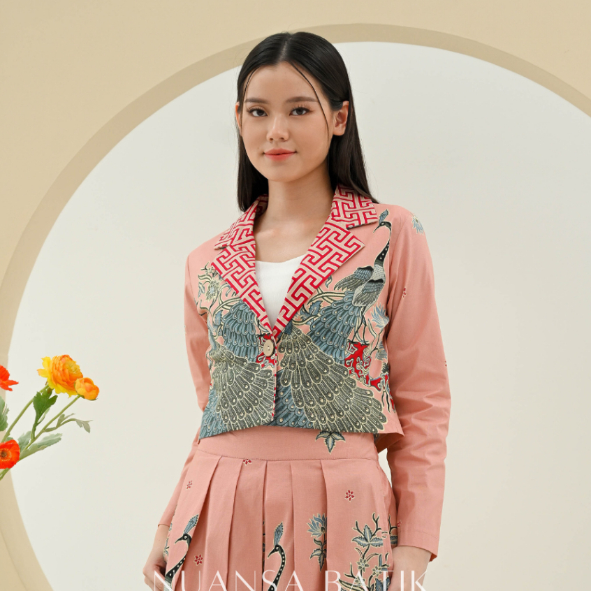 Jual Nuansa Batik Blouse Batik Crop Lengan Panjang Bahan Katun Stretch ...