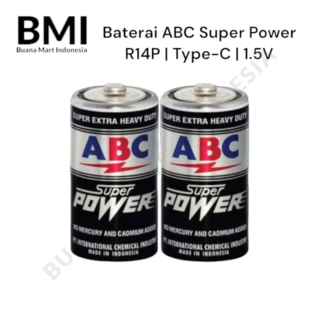 Jual Baterai ABC Super Power Tipe C | 1.5V | Batu Batre | Battery Super ...